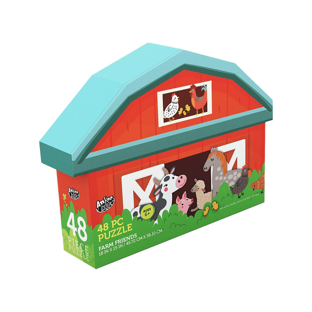 Anker Play 48 Piece Shaped Building Puzzle - Farm Friends