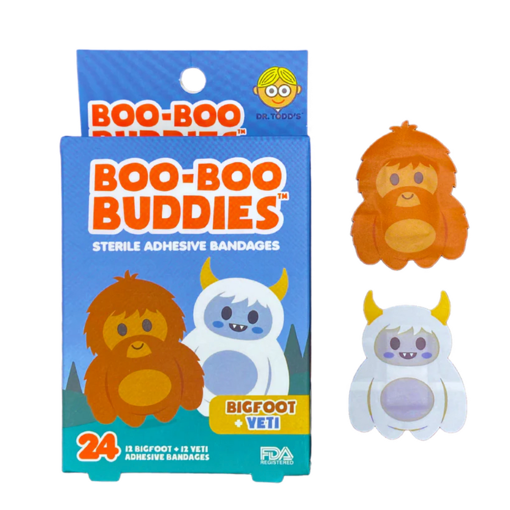 Boo-Boo Buddies Sterile Adhesive Bandages - Big Foot + Yeti