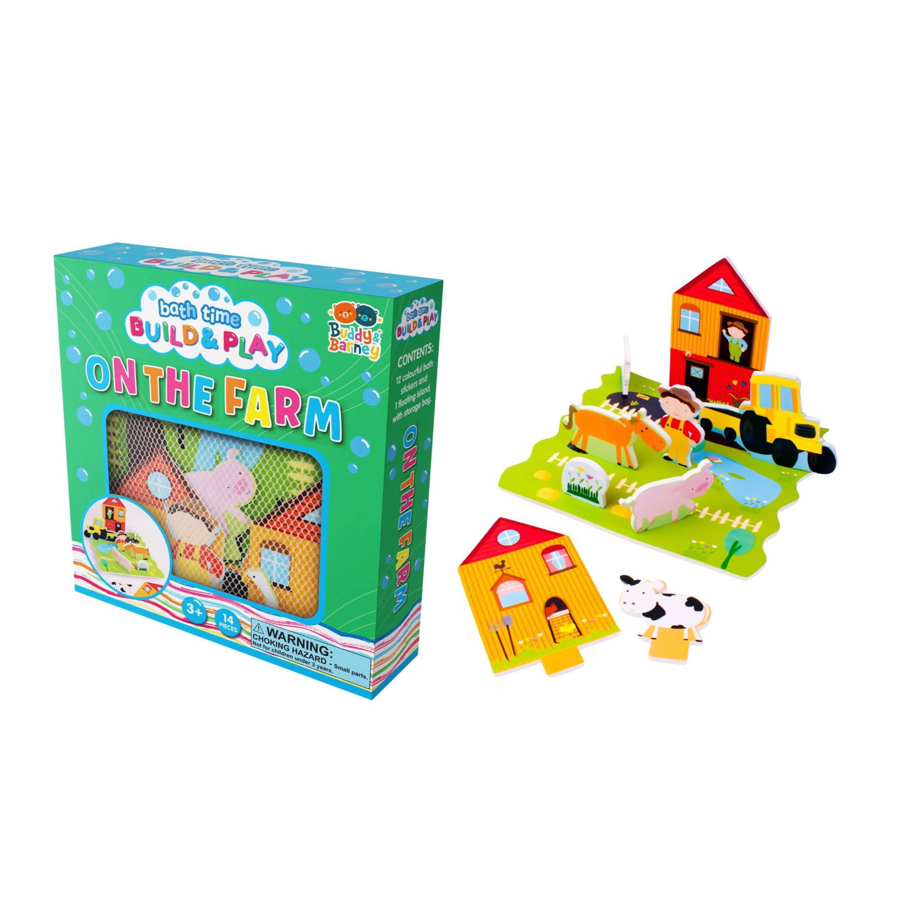 Buddy & Barney Bath Time Stickers - On The Farm
