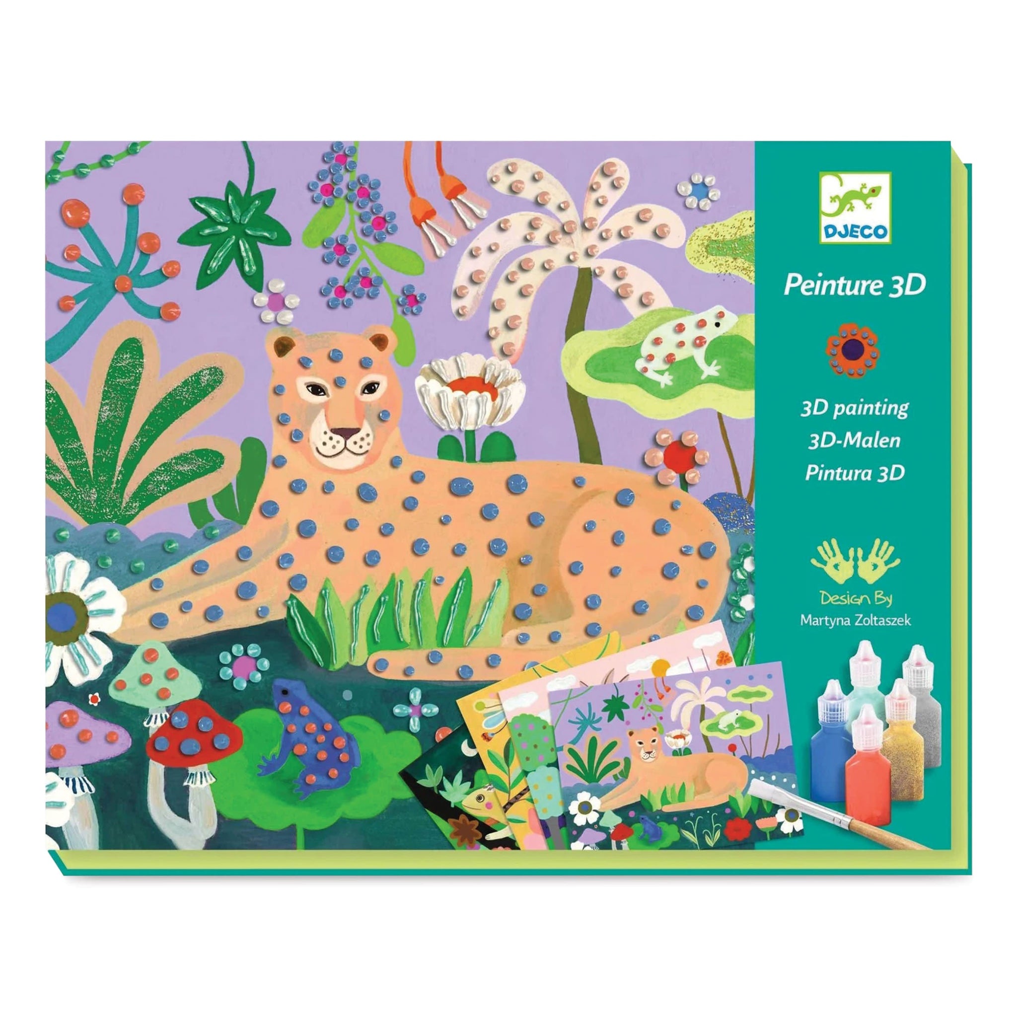 DJECO Le Grand Artist Tropical 3D Painting Activity Kit