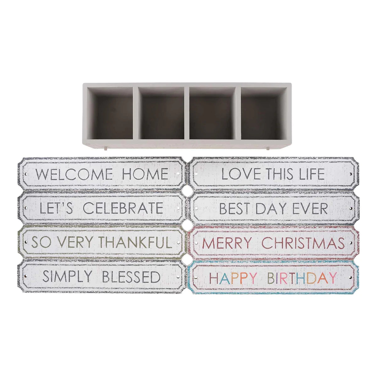 Glory Haus Celebrate Centerpiece Box with 8 Signs