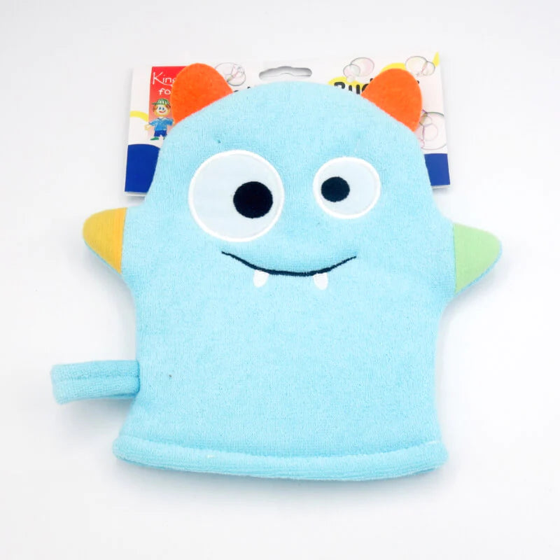 Kingsley Bath Time Buddies Terry Bath Glove - Cross Eyed Monster