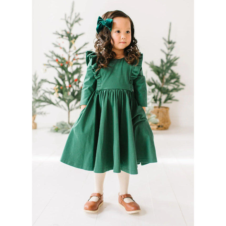 Ollie Jay Adelisa Dress- Evergreen
