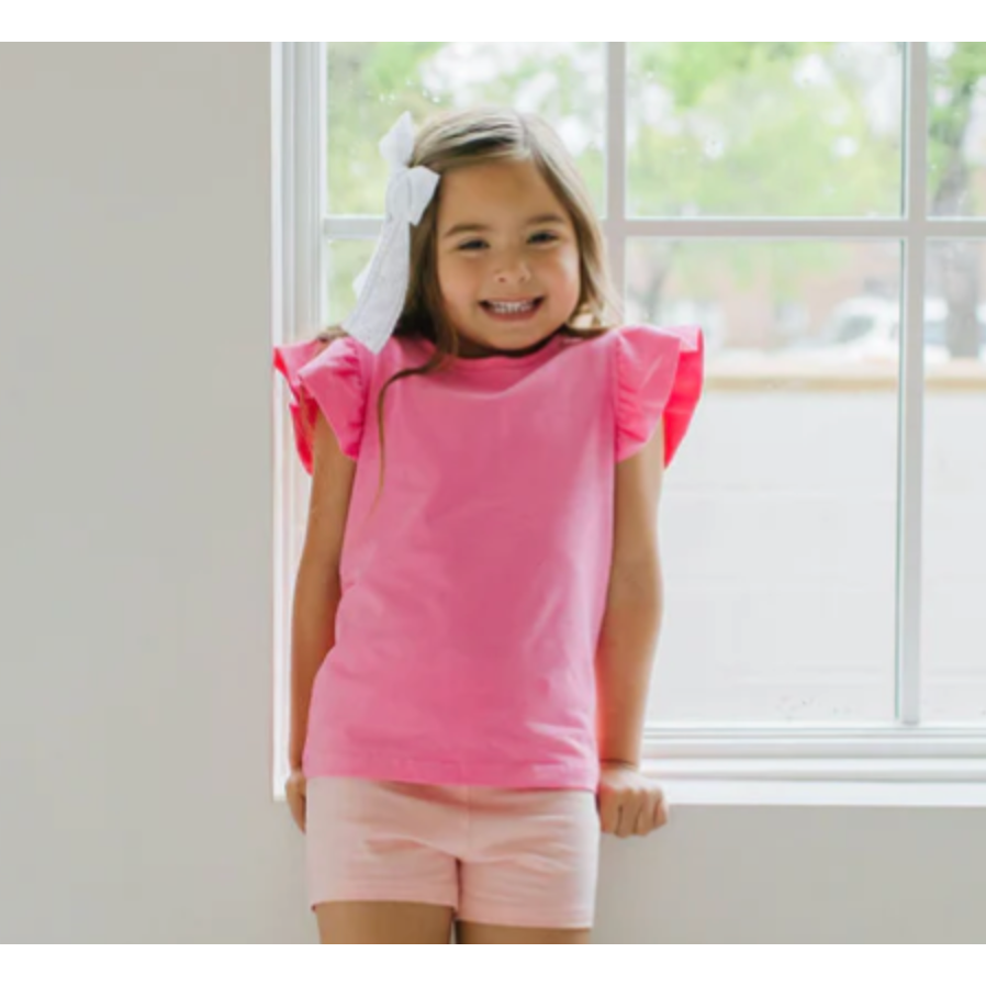 Ollie Jay Flutter Tee- Pink