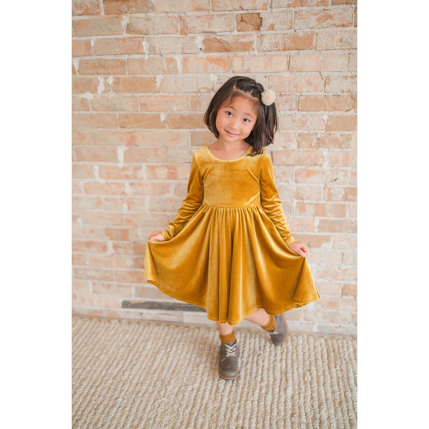 Ollie Jay Golden Velvet Gwendolyn Dress