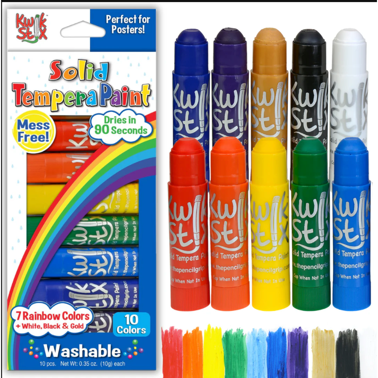 The Pencil Grip Kwik Stix Rainbow Colors - Set of 10