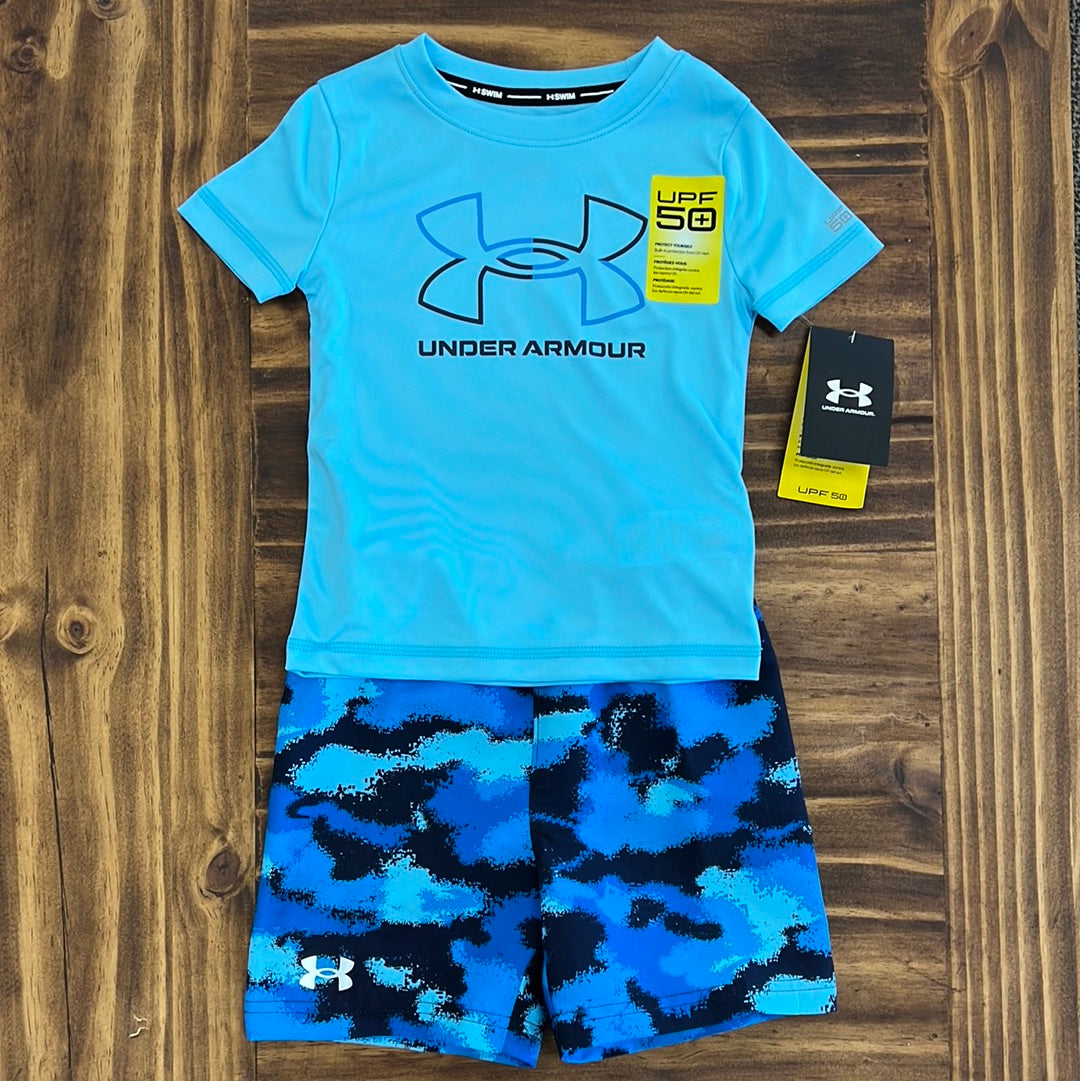 Under Armour Boy UA Dissolve Camo Set - Sky Blue
