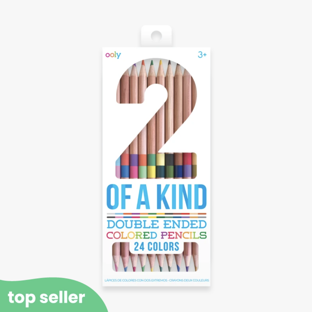 Ooly 2 of a Kind Colored Pencils - 12 Piece Set (24 Colors)