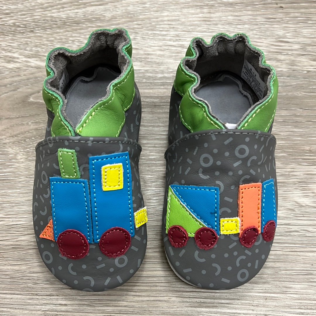Robeez Train Blocks Soft Soles Grey