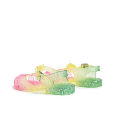 Shooshoos Jelly Sandal Right Above (Rainbow Sparkle)