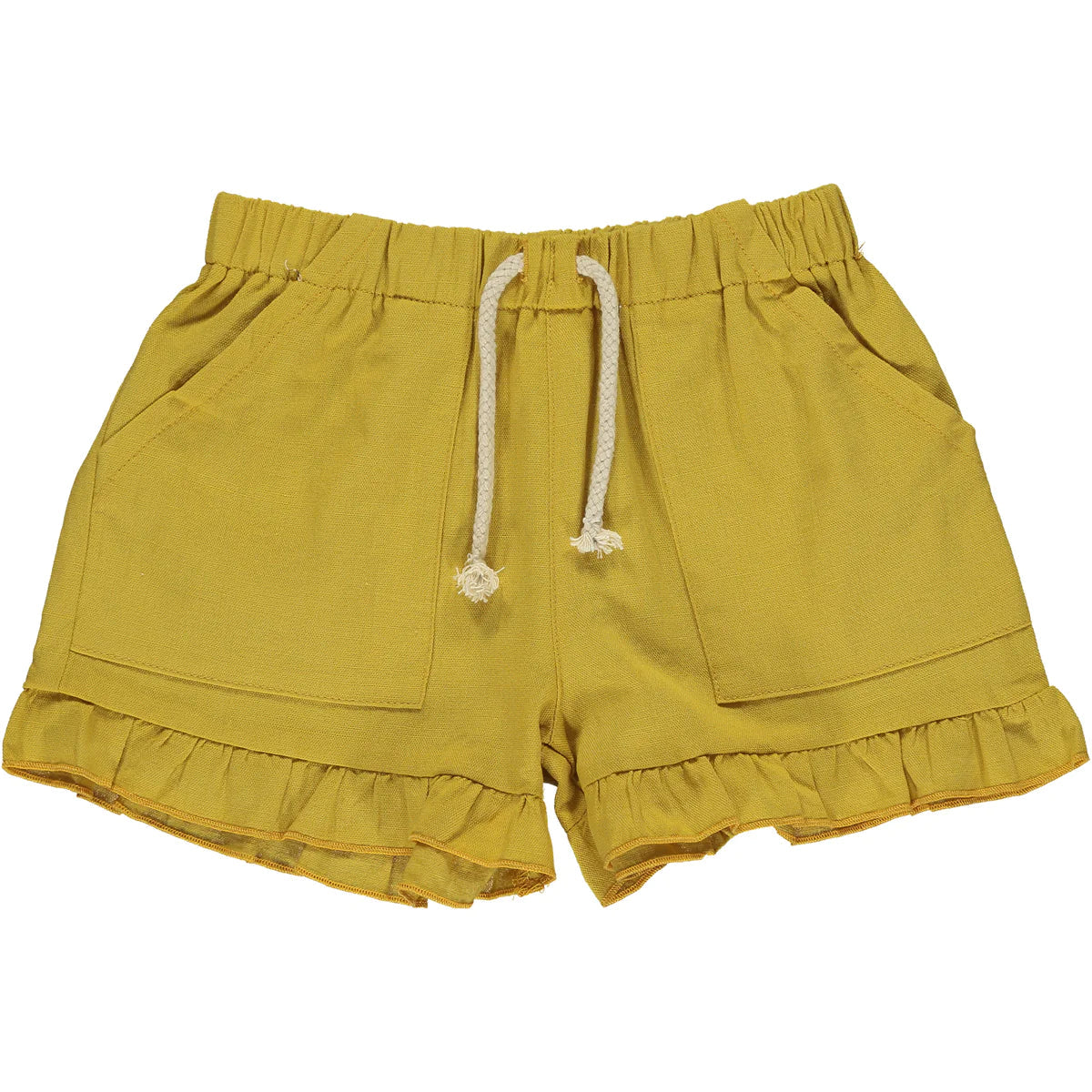 Vignette Gold Brynlee Ruffle Shorts